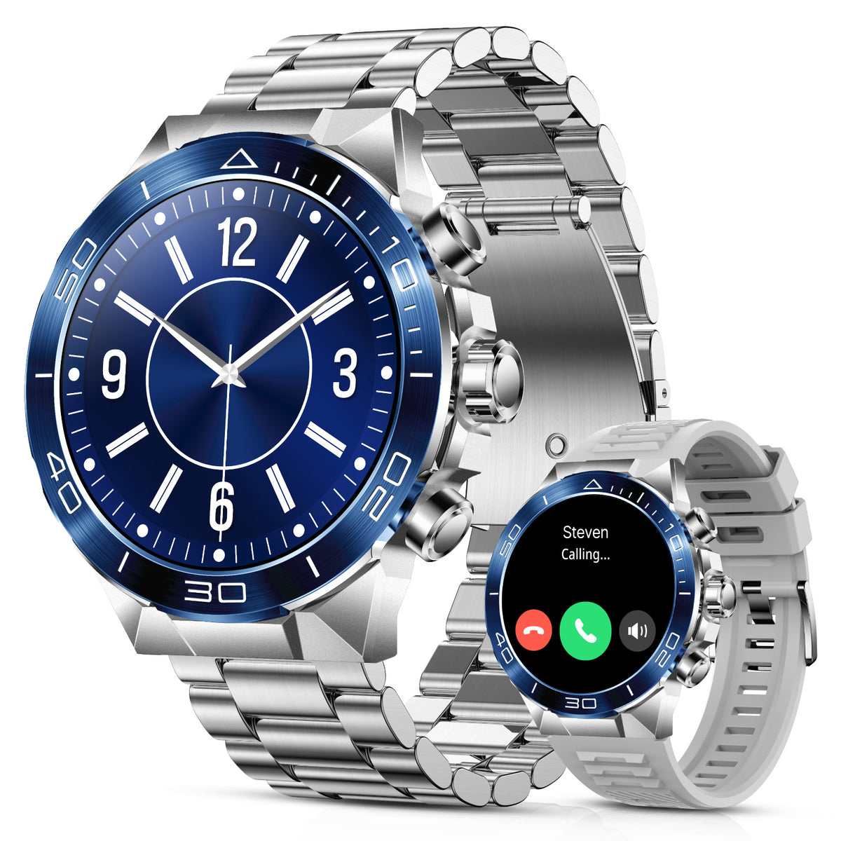 SOUYIE SW-7 Men's Smart Watch (Answer/Make Calls),107 Sports Modes, Sl